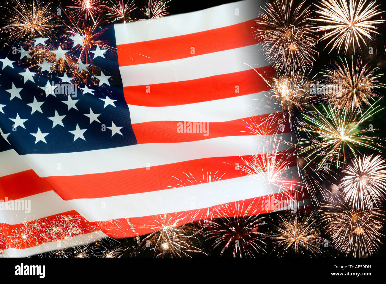 American flag fireworks hi-res stock photography and images - Alamy