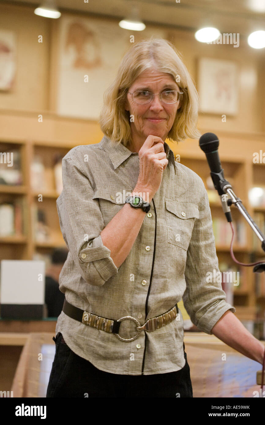 Famous author Jane Smiley listening to a question from the audience at ...