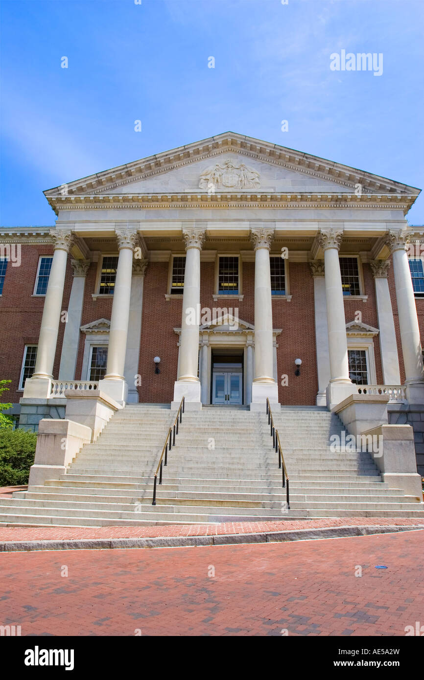 Classic architecture of the Maryland state capitol building in ...
