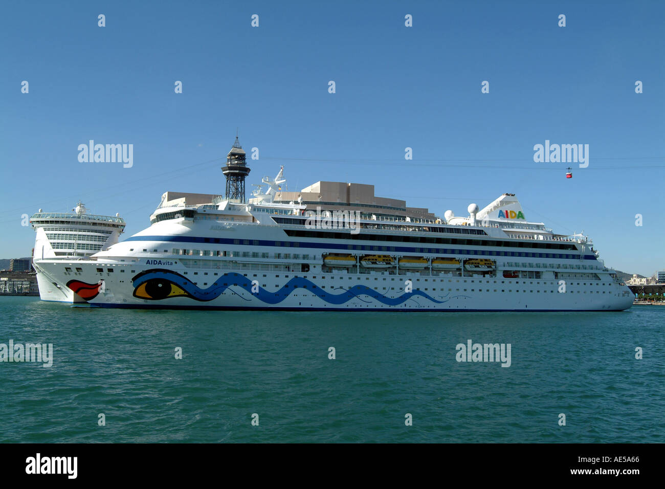 Barcelona Port Spain Mediterranean Cruise Ship AIDAvita Port of Call ...