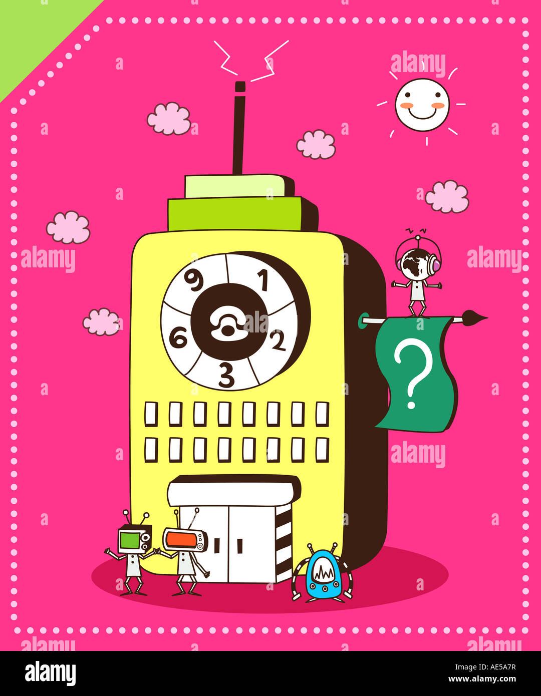 Close-up of a telephone shaped building Stock Photo - Alamy