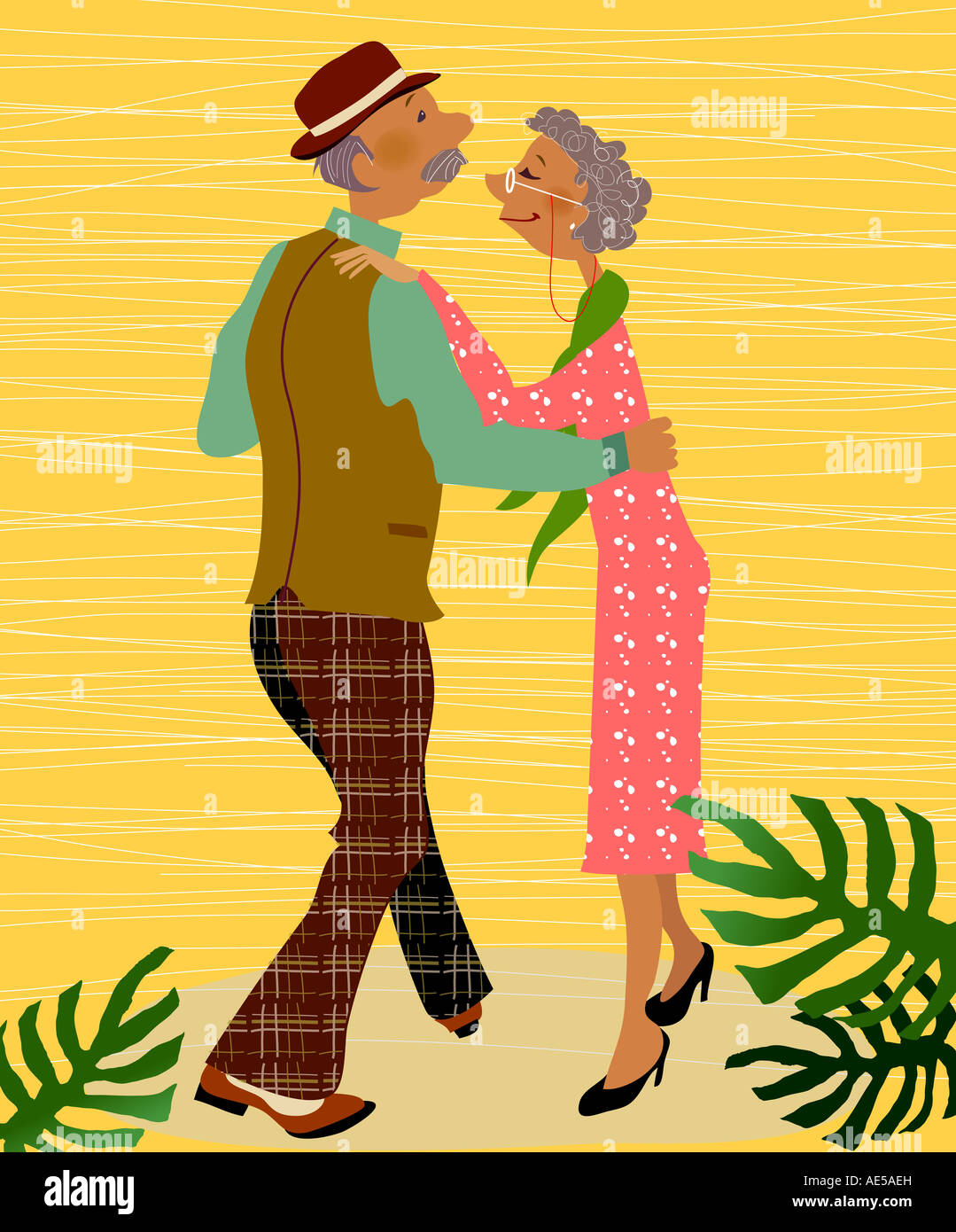 Side profile of a couple ballroom dancing Stock Photo - Alamy