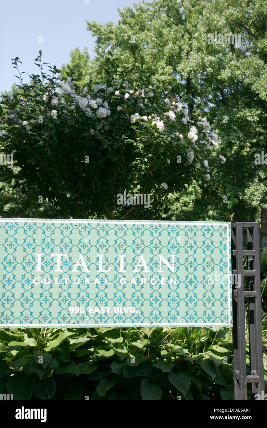 Cleveland Ohio,Cultural Gardens,Italian,public park,sign,logo,visitors ...
