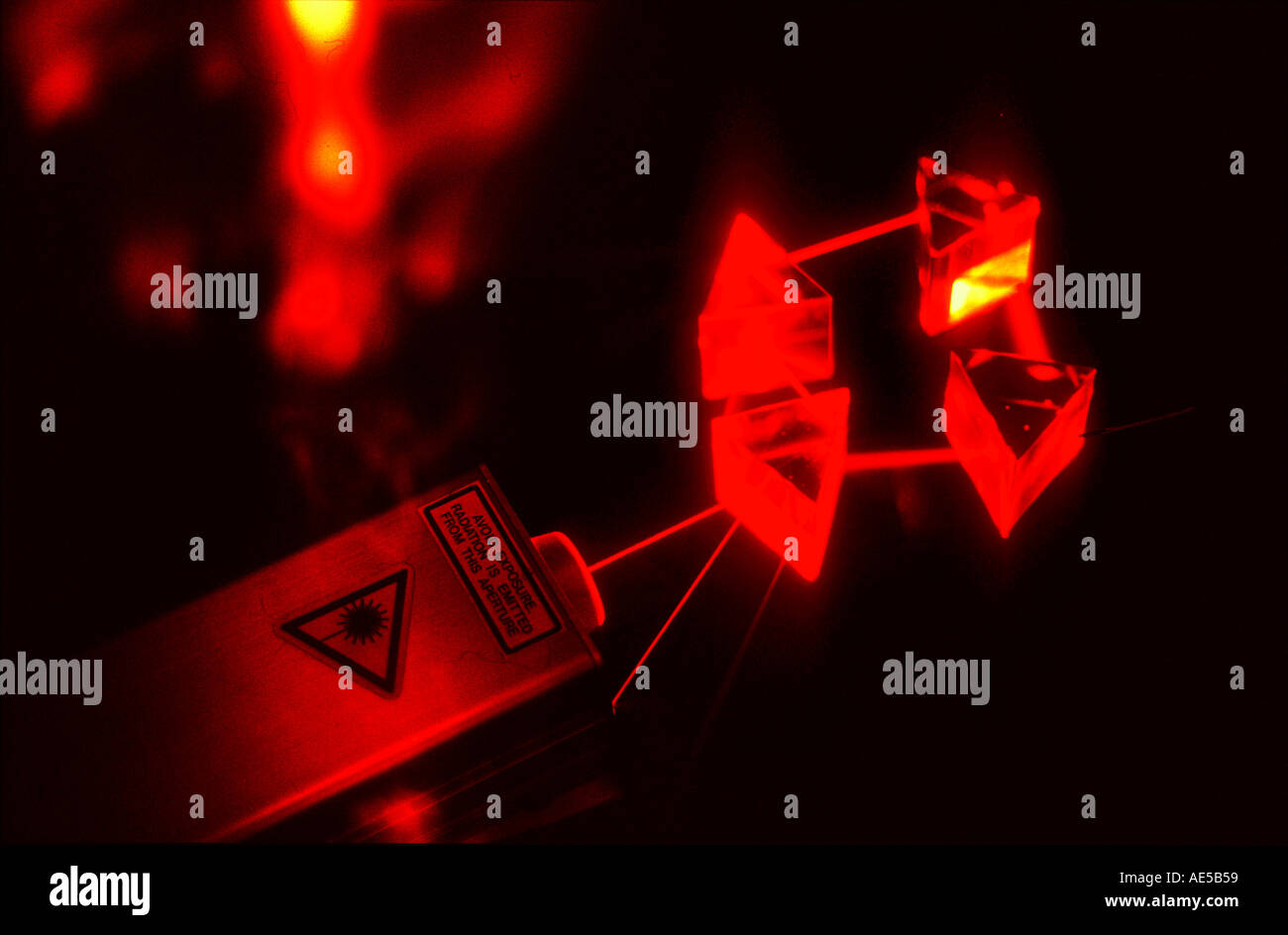 Glass prism with laser light hi-res stock photography and images - Alamy