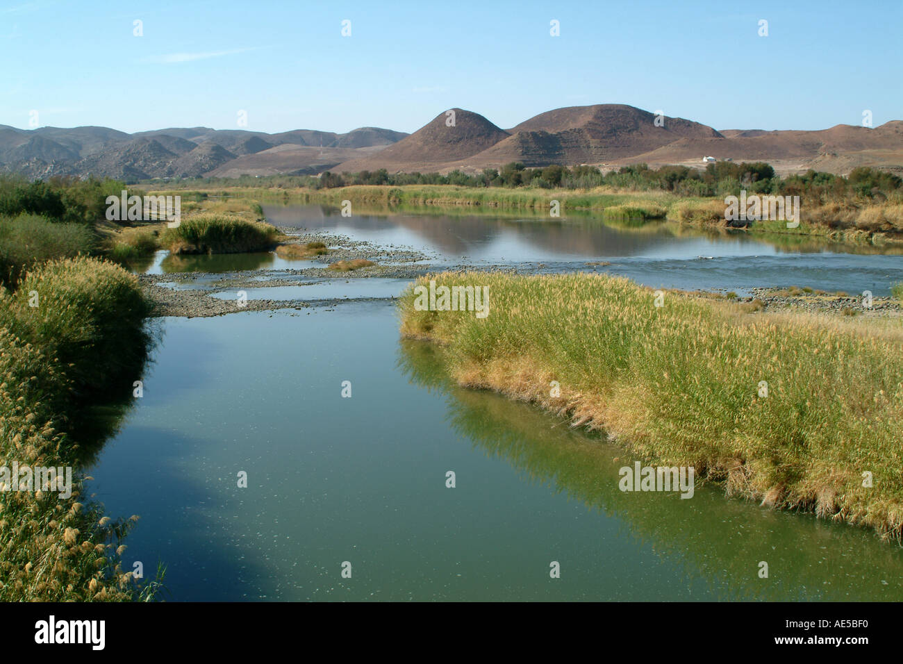 South Africa Orange River at Noordoewer Border with Namibia Stock Photo ...