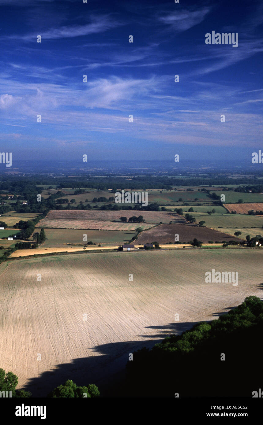 South downs view over weald Kent United Kingdom Stock Photo - Alamy