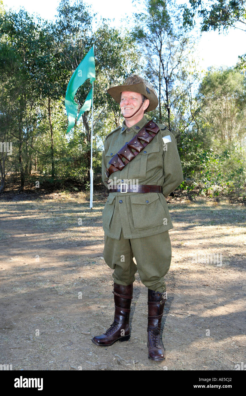 Full figure portrait of soldier wearing the Australian light Horse ...