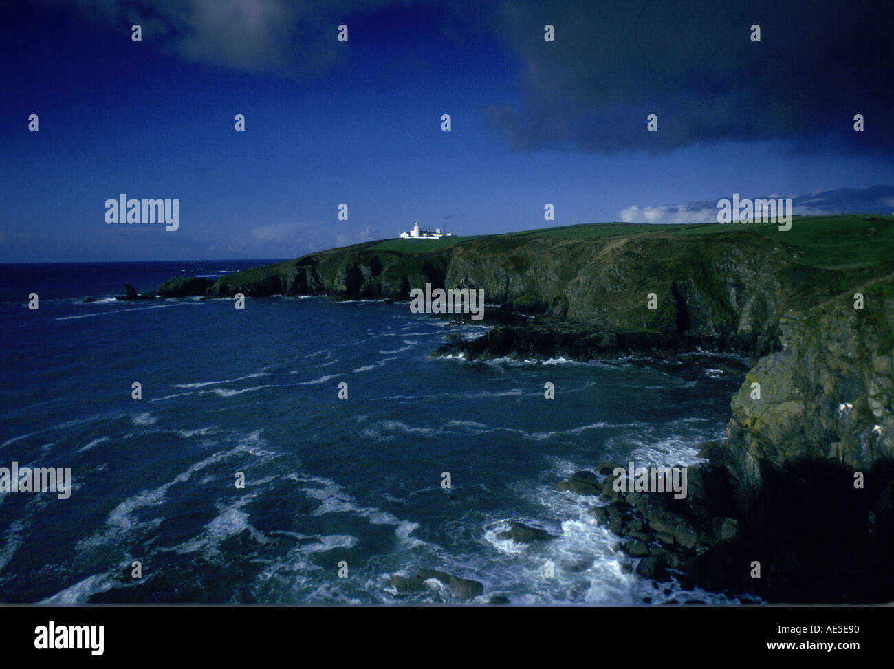 Lizard Point Lighthouse in Housel Bay Cornwall South West England Stock ...