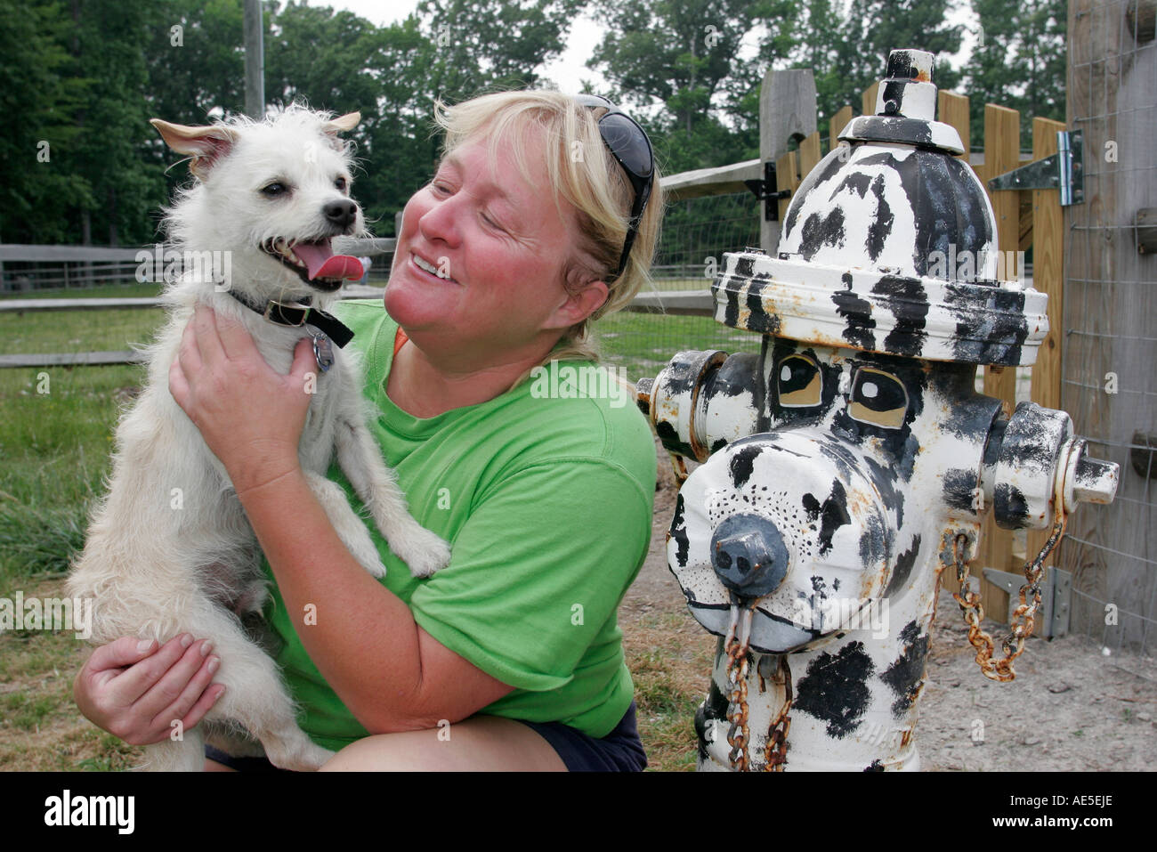 Chesapeake Virginia,Dog Park,Dalmatian fire hydrant,woman female women ...