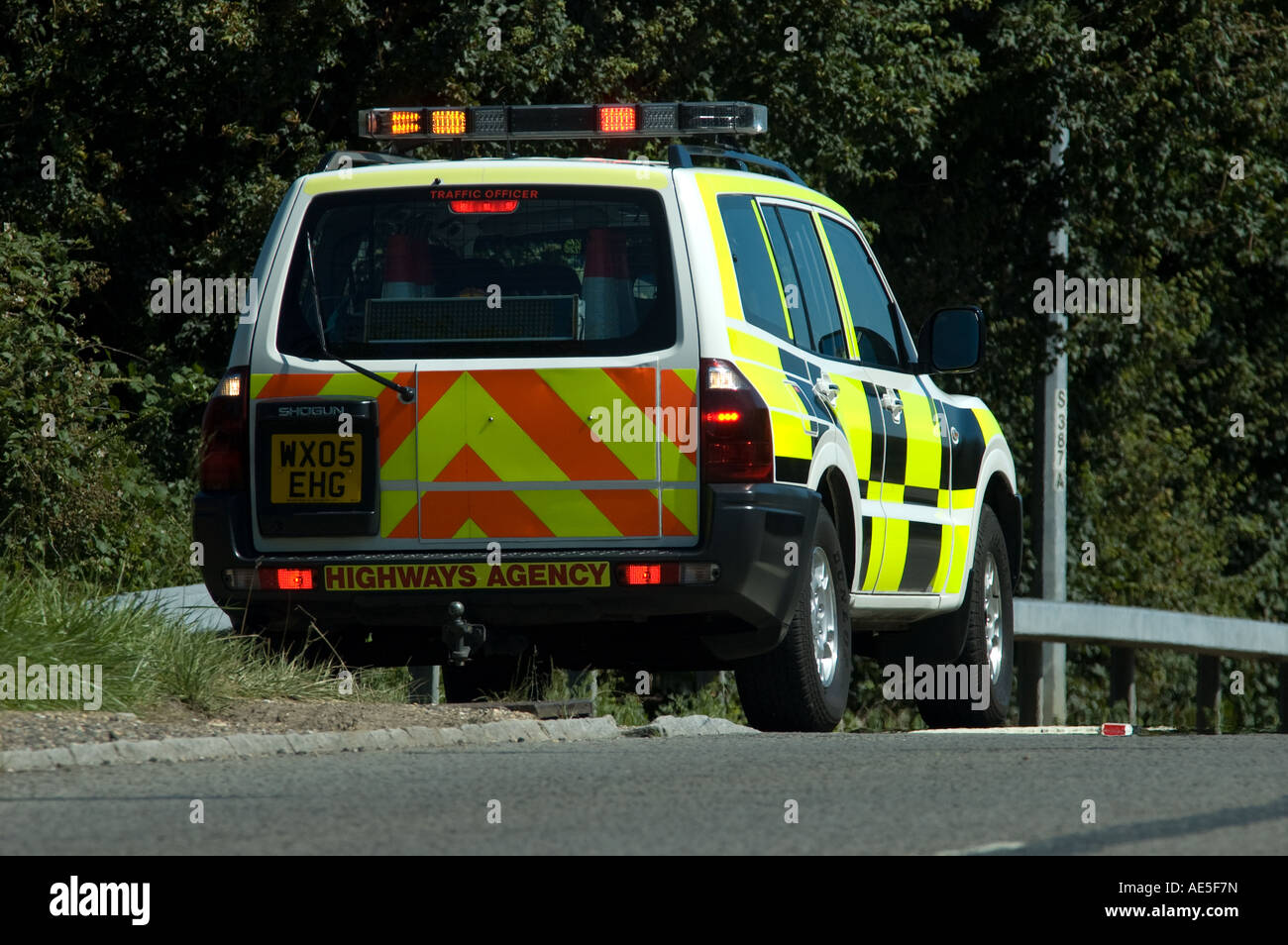 Highways agency traffic officer vehilce attending an incident or ...