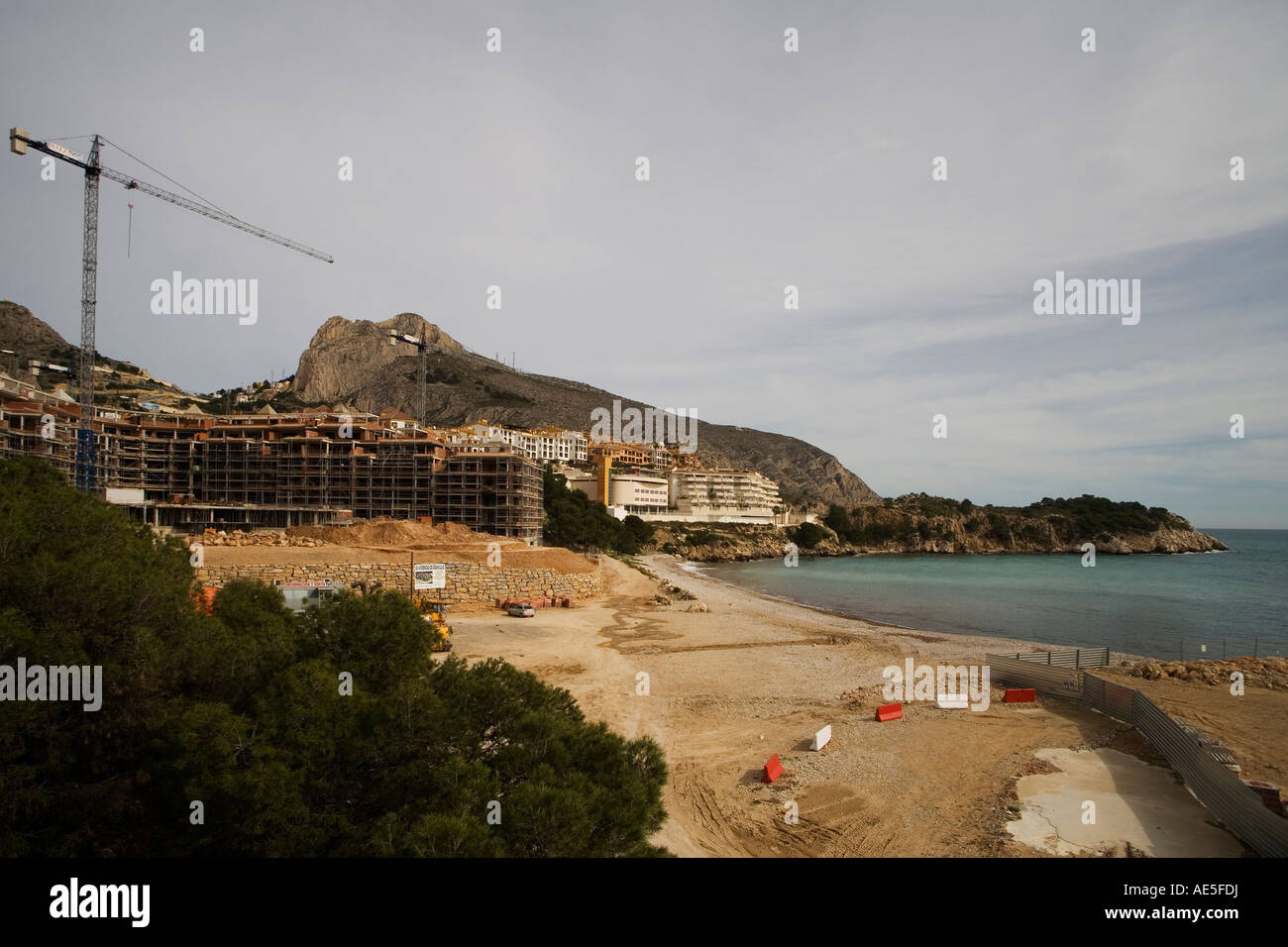 Construction on the Coastline of Altea Harbour, Real estate speculation ...