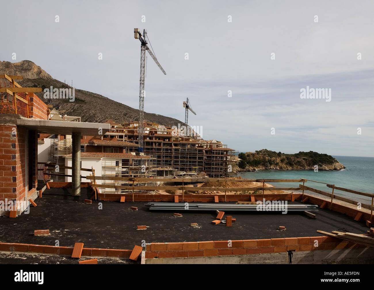 Construction on the Coastline of Altea Harbour, Real estate speculation ...