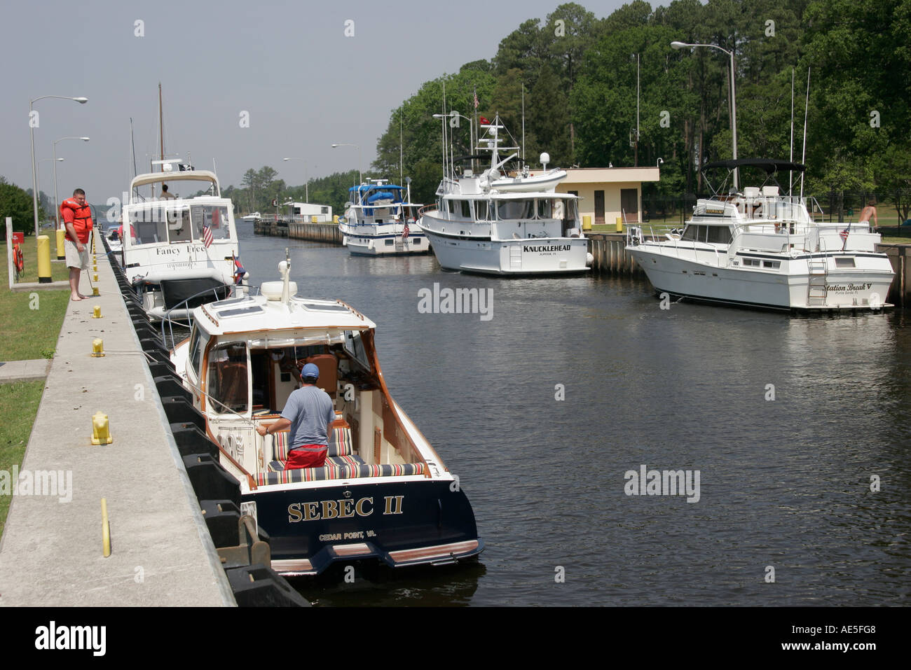 Chesapeake Virginia,Intracoastal Great Bridge Lock,boats,VA060526107 ...