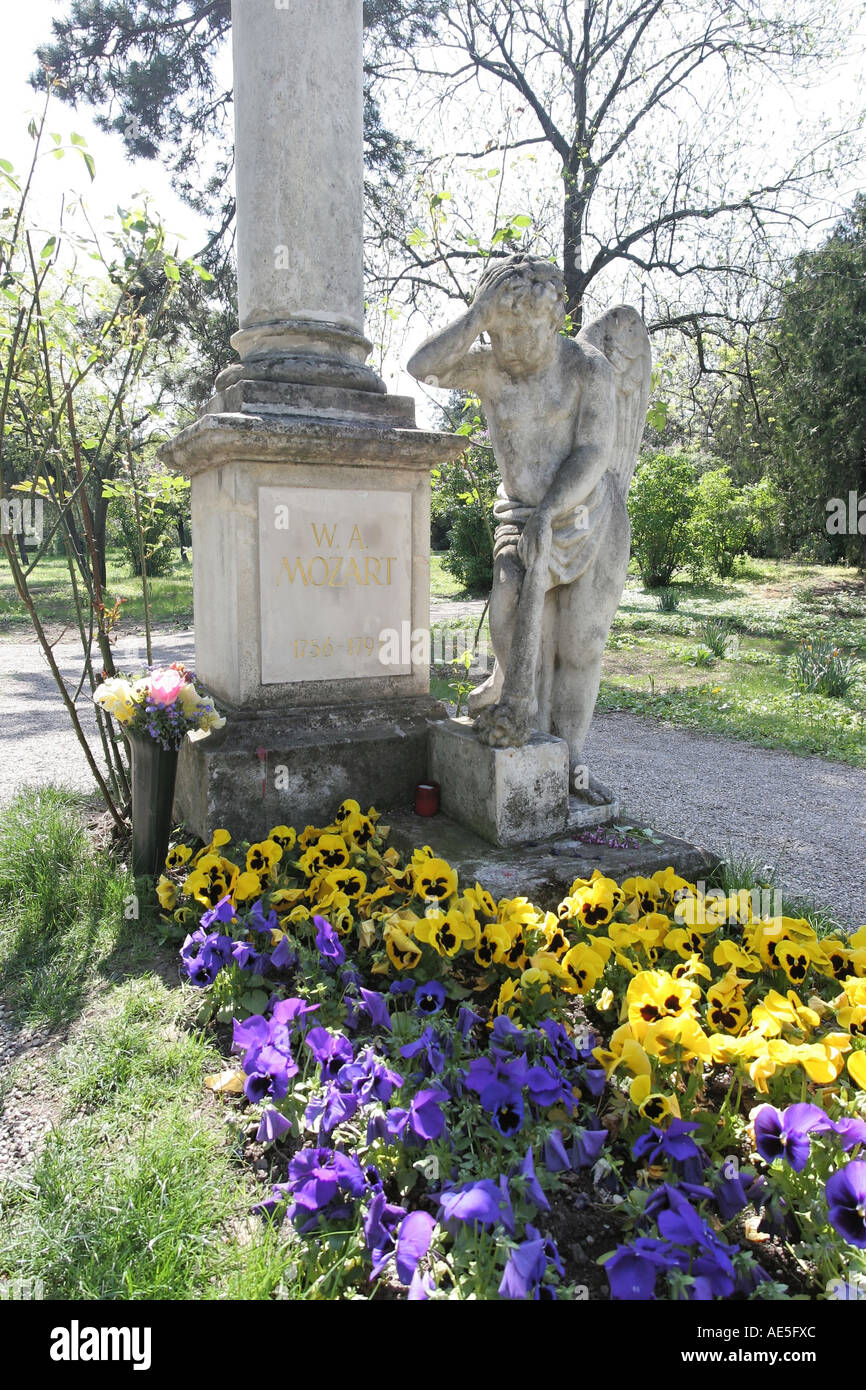 St Marxer Cemetery Gravestone Wolfgang Amadeur Mozart Grave Pansy ...