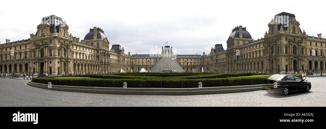 The Louvre - Panorama Stock Photo - Alamy