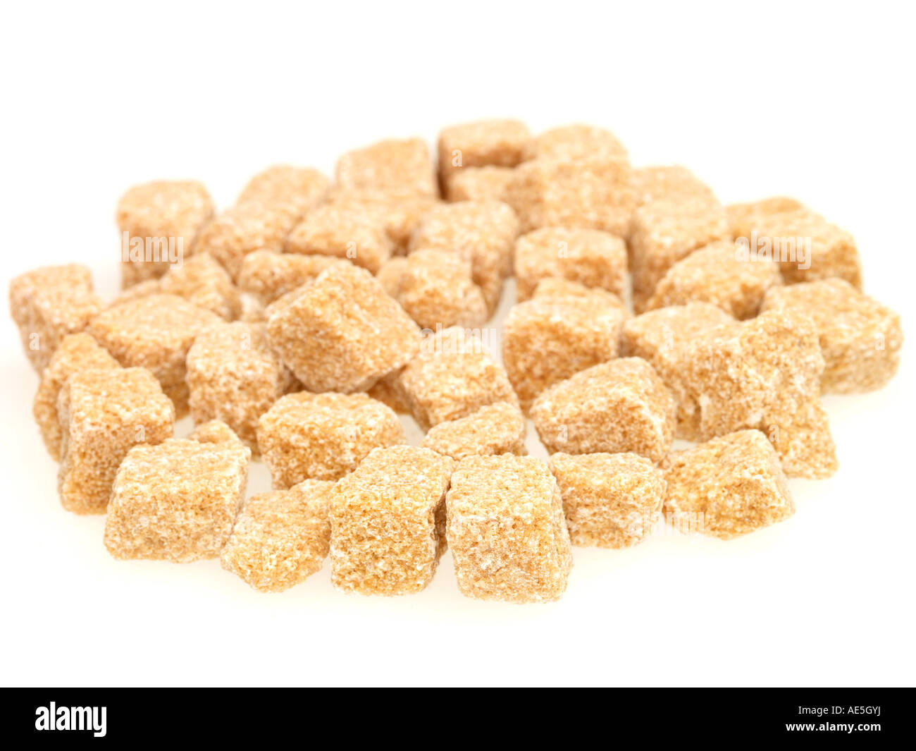 Cubes brown sugar on Cut Out Stock Images & Pictures - Alamy