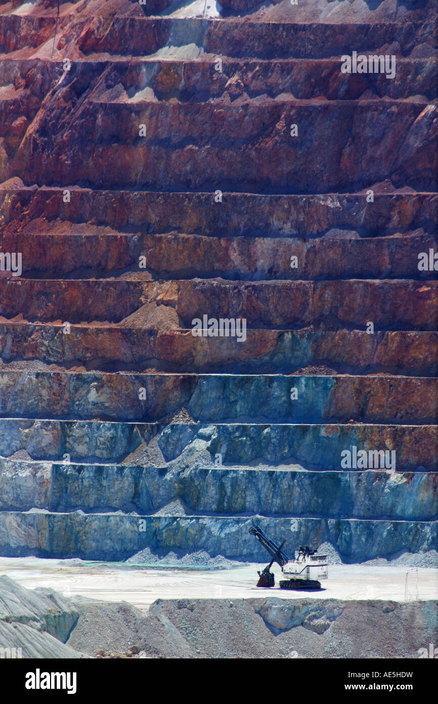 Giant mining machine looks small inside an enormous copper mine Santa ...