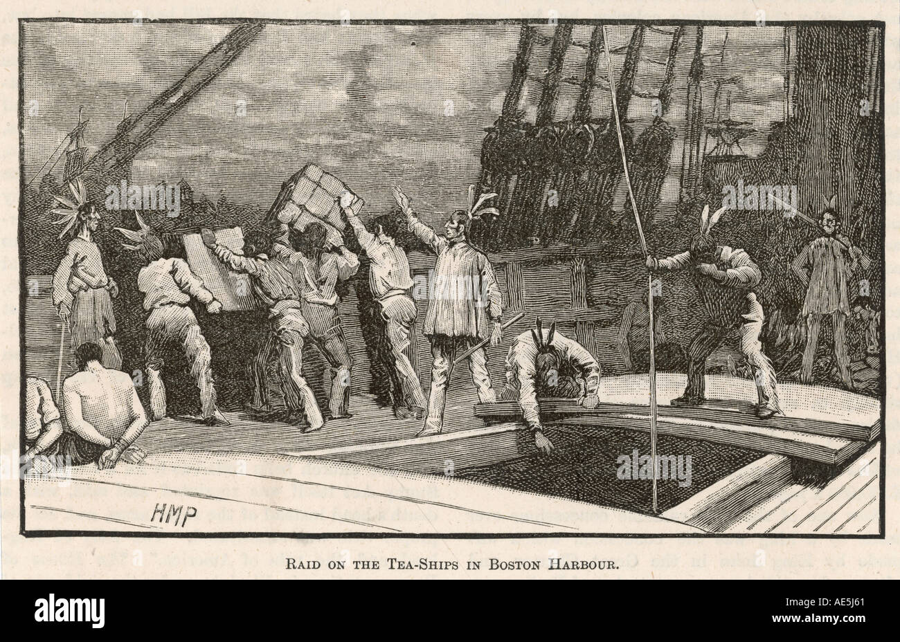 Boston tea party 1773 hi-res stock photography and images - Alamy