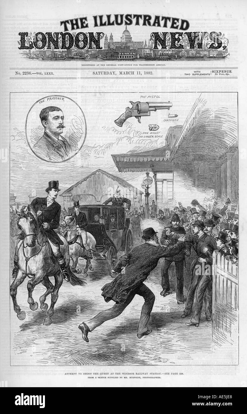 Attempt assassinate queen victoria 1819 1901 Black and White Stock ...
