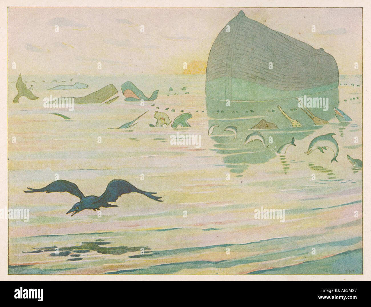 Noah Sends Raven Stock Photo - Alamy