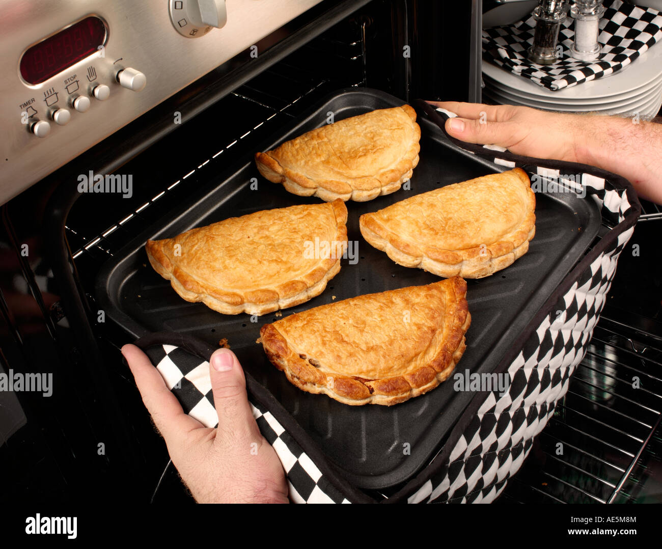 MAN COOKING CORNISH PASTIES Stock Photo - Alamy