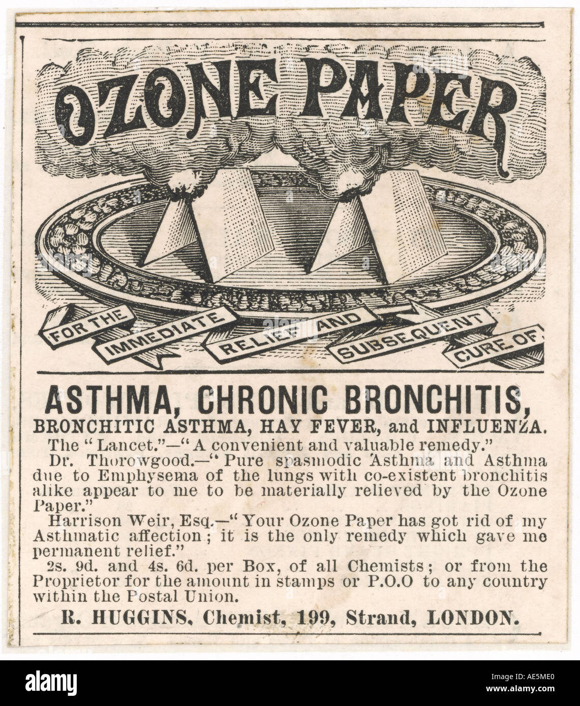 Asthma cure historical hi-res stock photography and images - Alamy