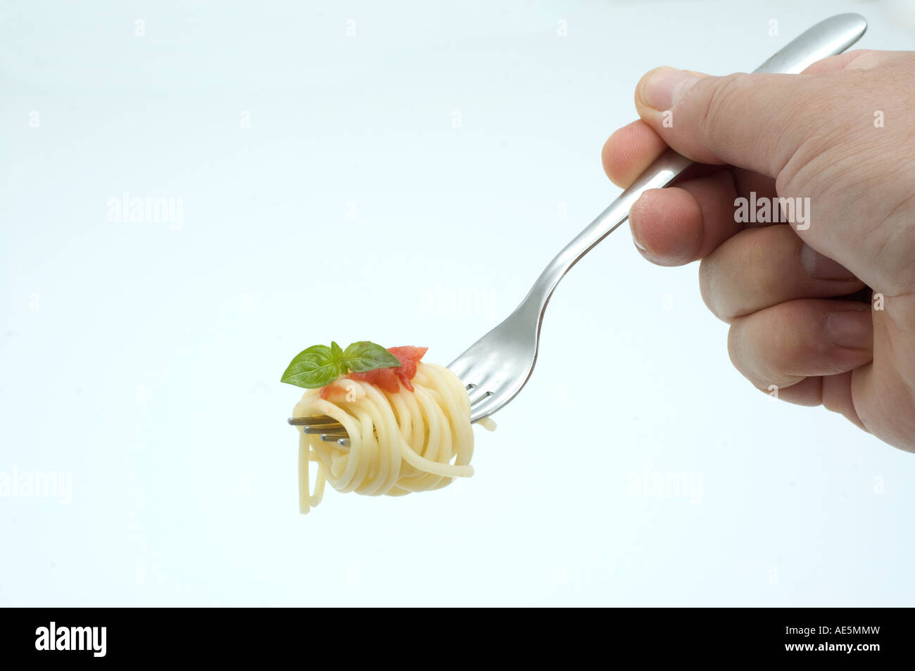spaghetti pasta on the fork Stock Photo - Alamy