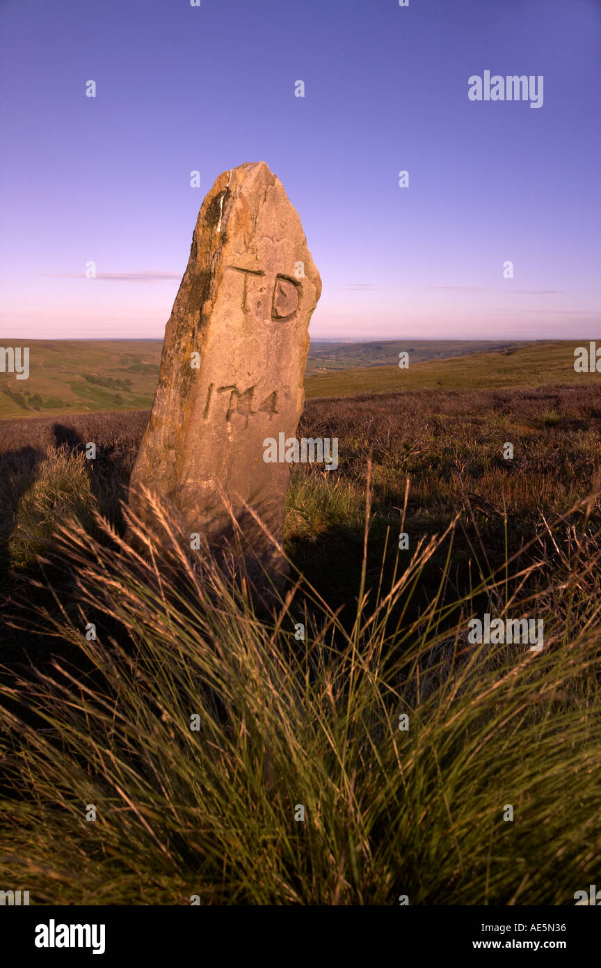 York moors boundary sign hi-res stock photography and images - Alamy