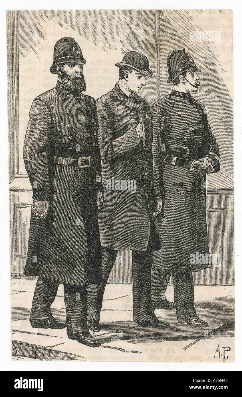 Police Make Arrest 1870 Stock Photo - Alamy