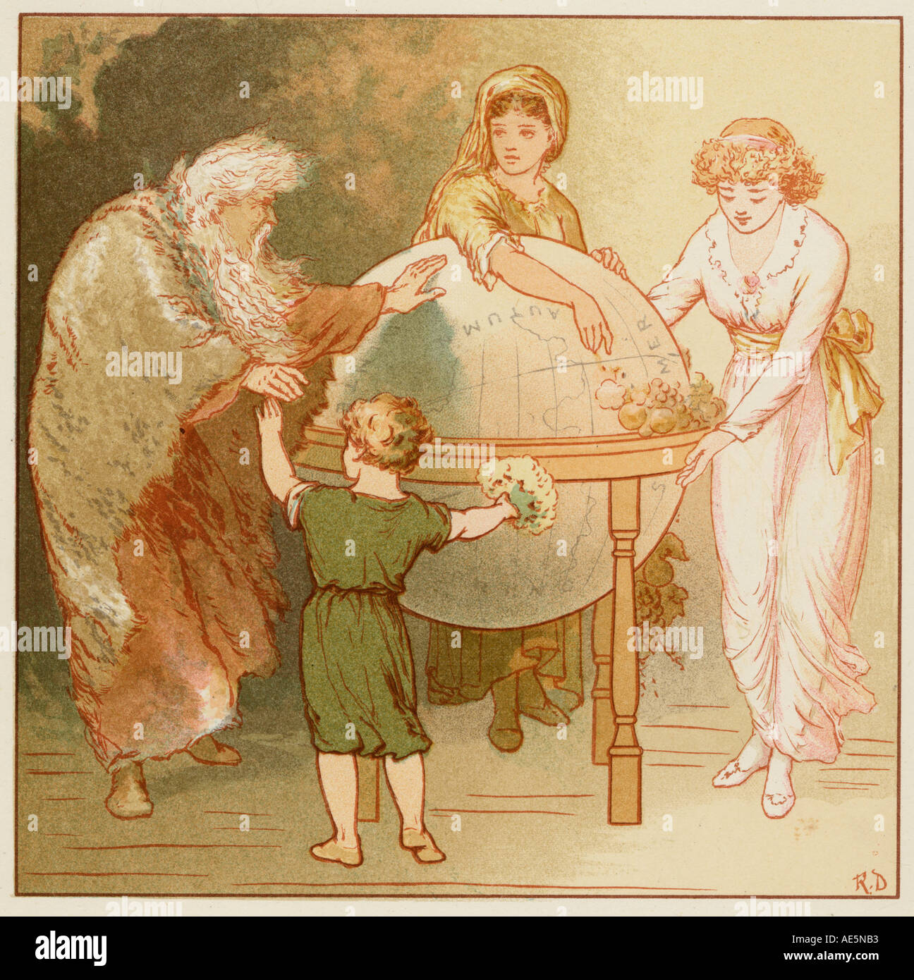 Myth Father Time Maxims Stock Photo - Alamy