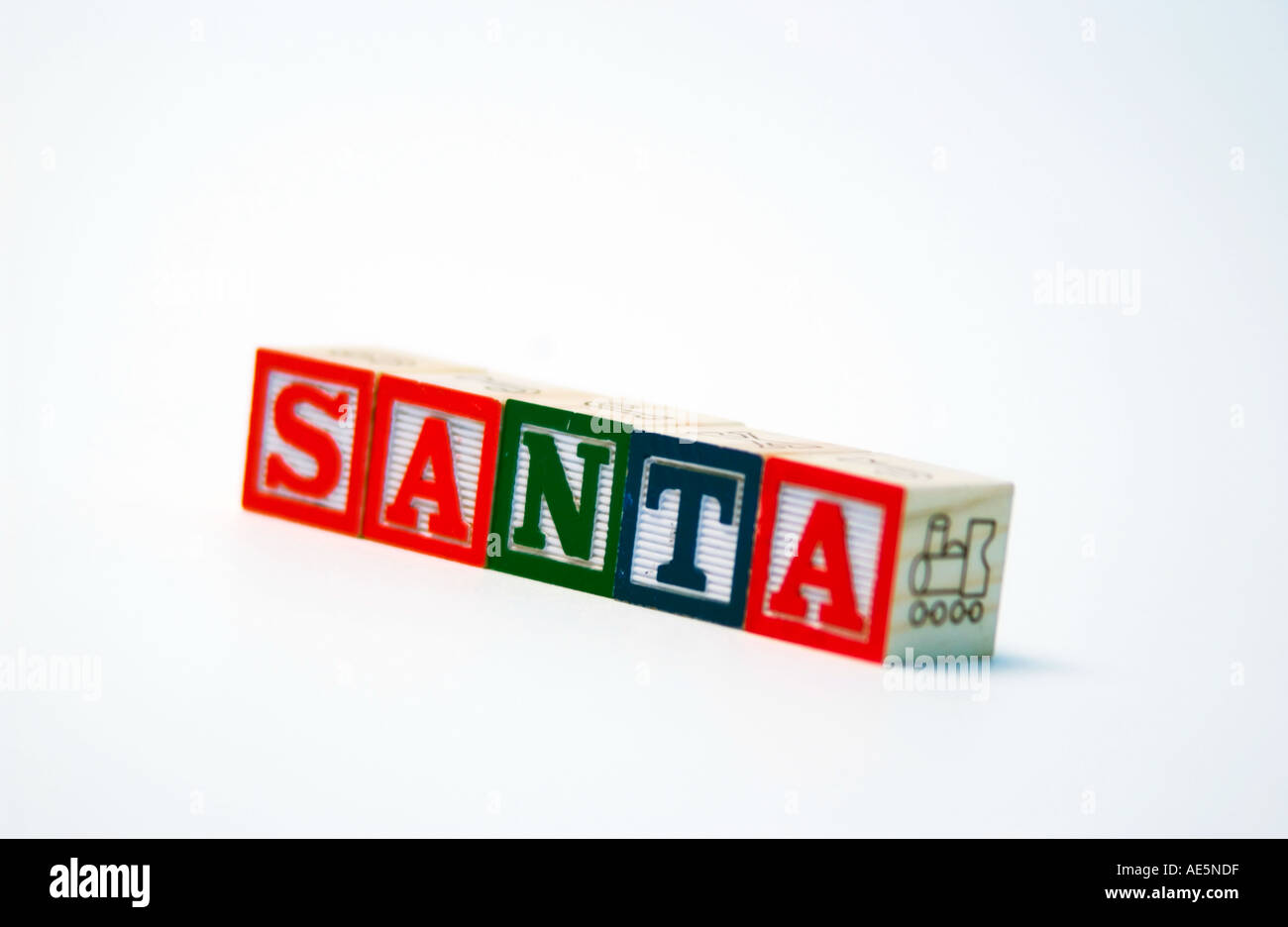 Blocks spelling Santa Stock Photo - Alamy