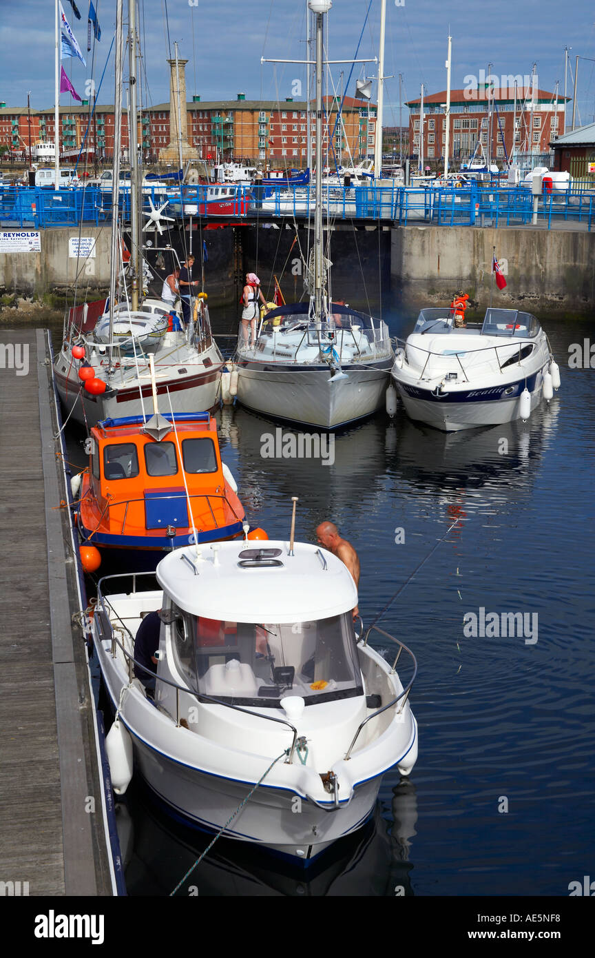 The Sea Lock Gates Navigation Point Hartlepool Marina Tees Valley ...