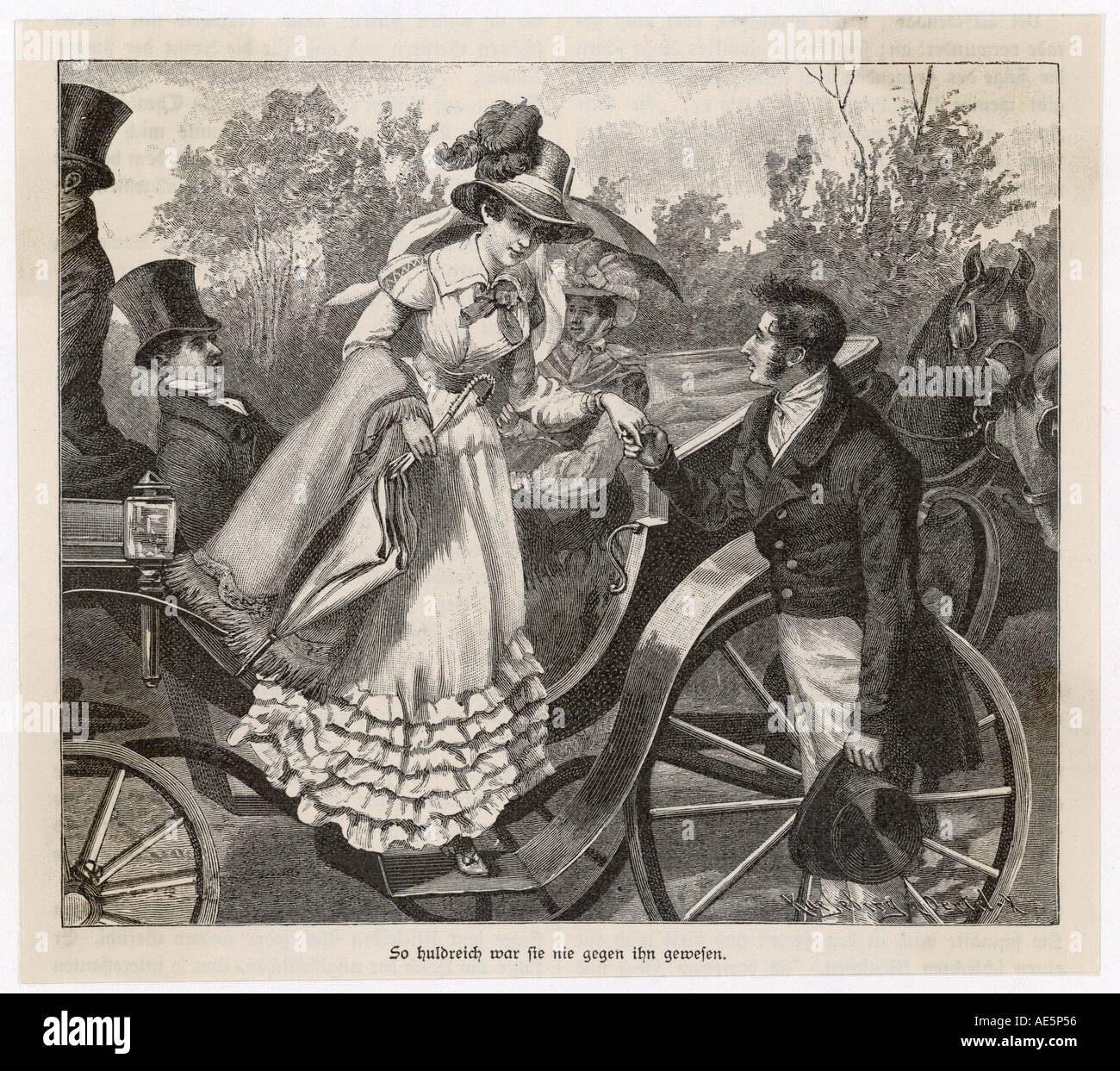 Man Helps Lady Out Stock Photo - Alamy