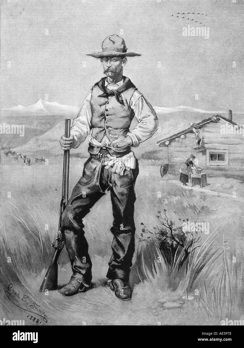 American frontier woman hi-res stock photography and images - Alamy