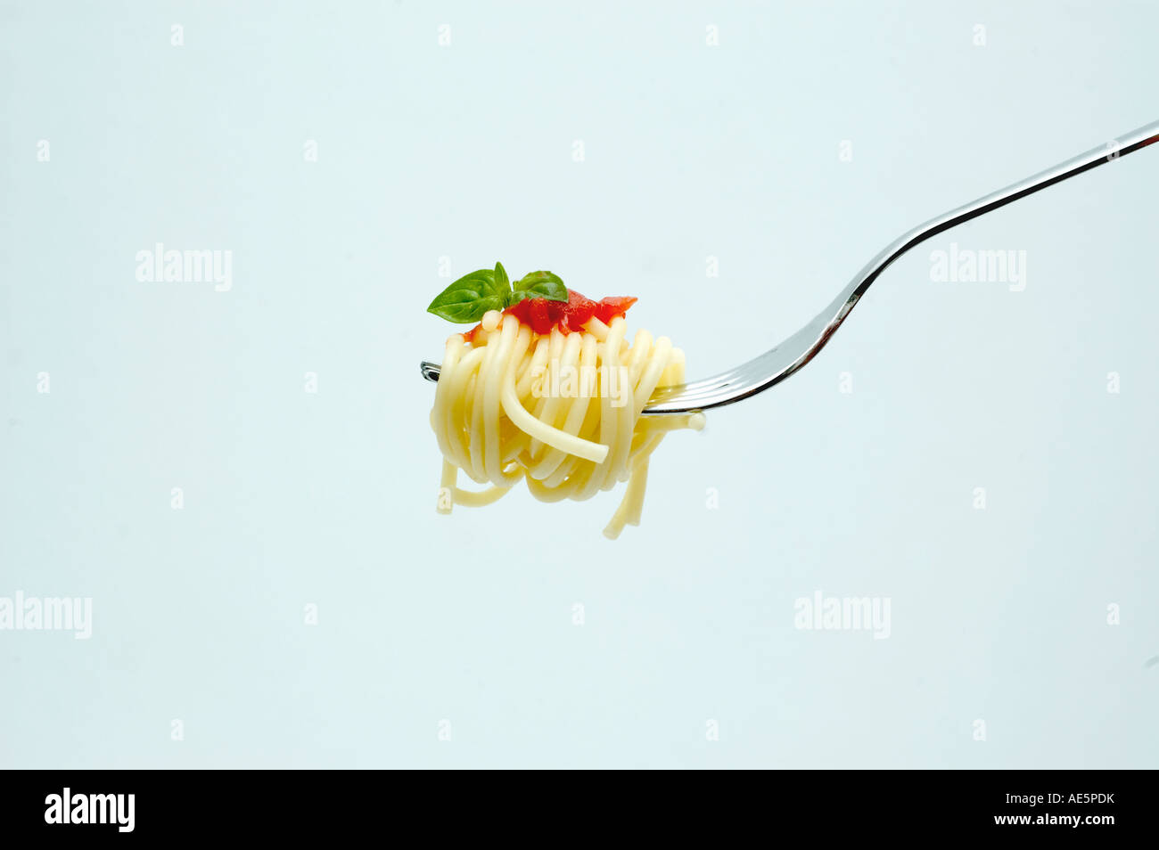spaghetti pasta on the fork Stock Photo - Alamy