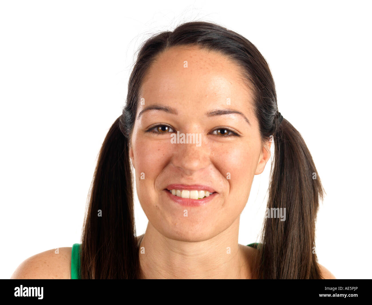 Young Woman Grinning Model Released Stock Photo - Alamy