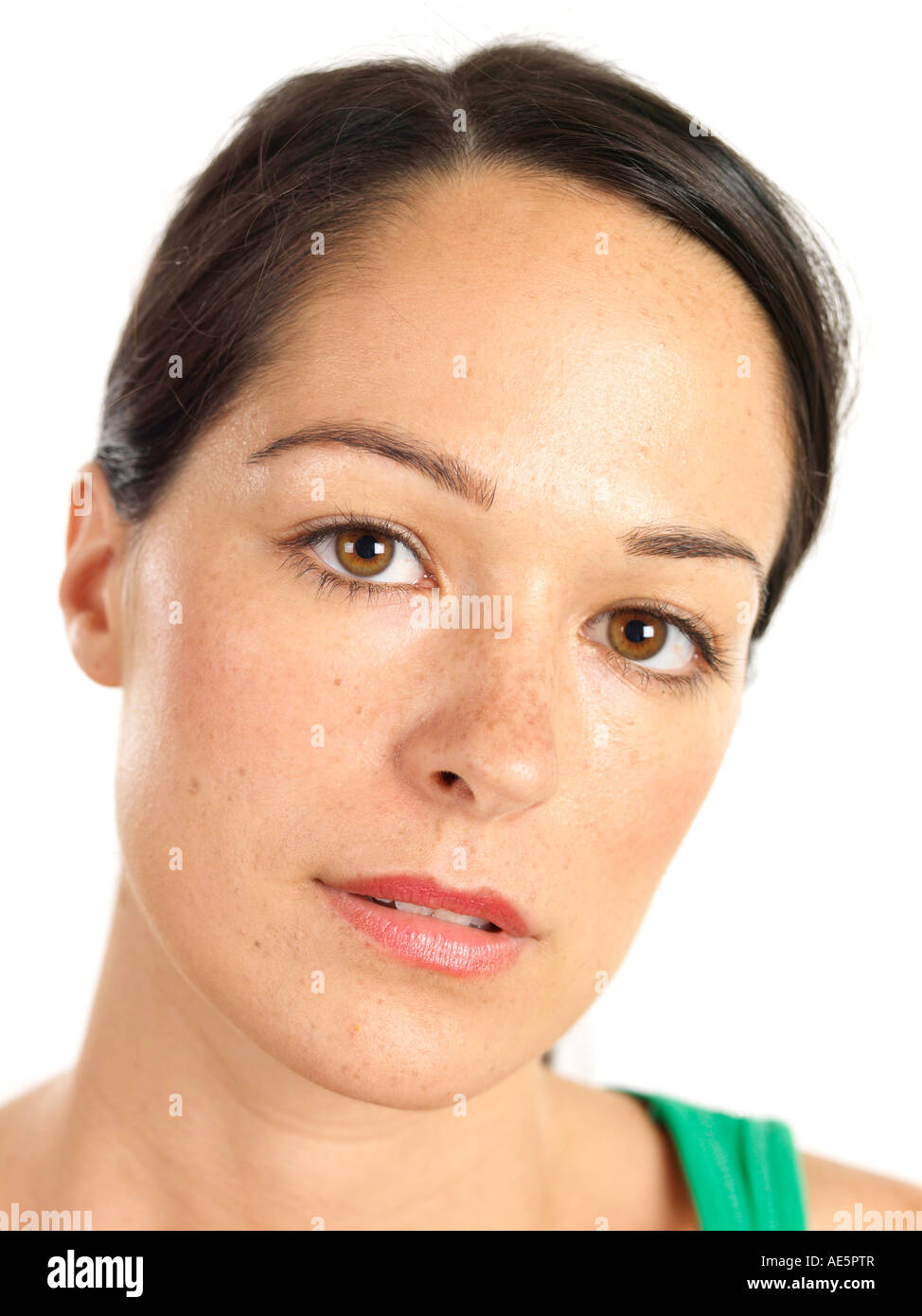 Bored Young Woman Model Released Stock Photo - Alamy