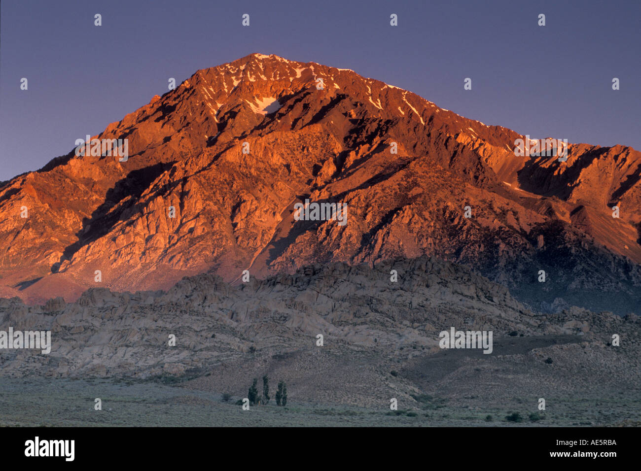 Alpenglow at sunrise on Mount Tom Buttermilk Region Inyo National ...