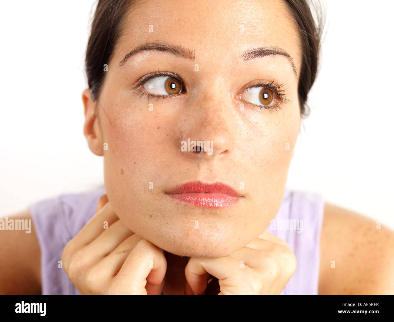Bored Young Woman Model Released Stock Photo - Alamy