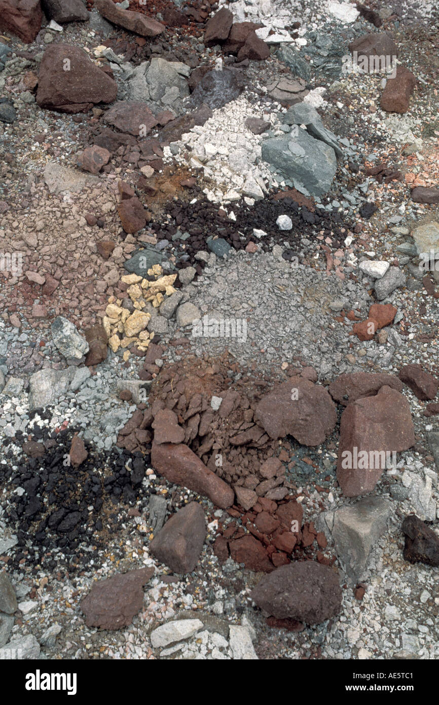 Mechanically weathered brocken rocks near Badwater Death Valley ...