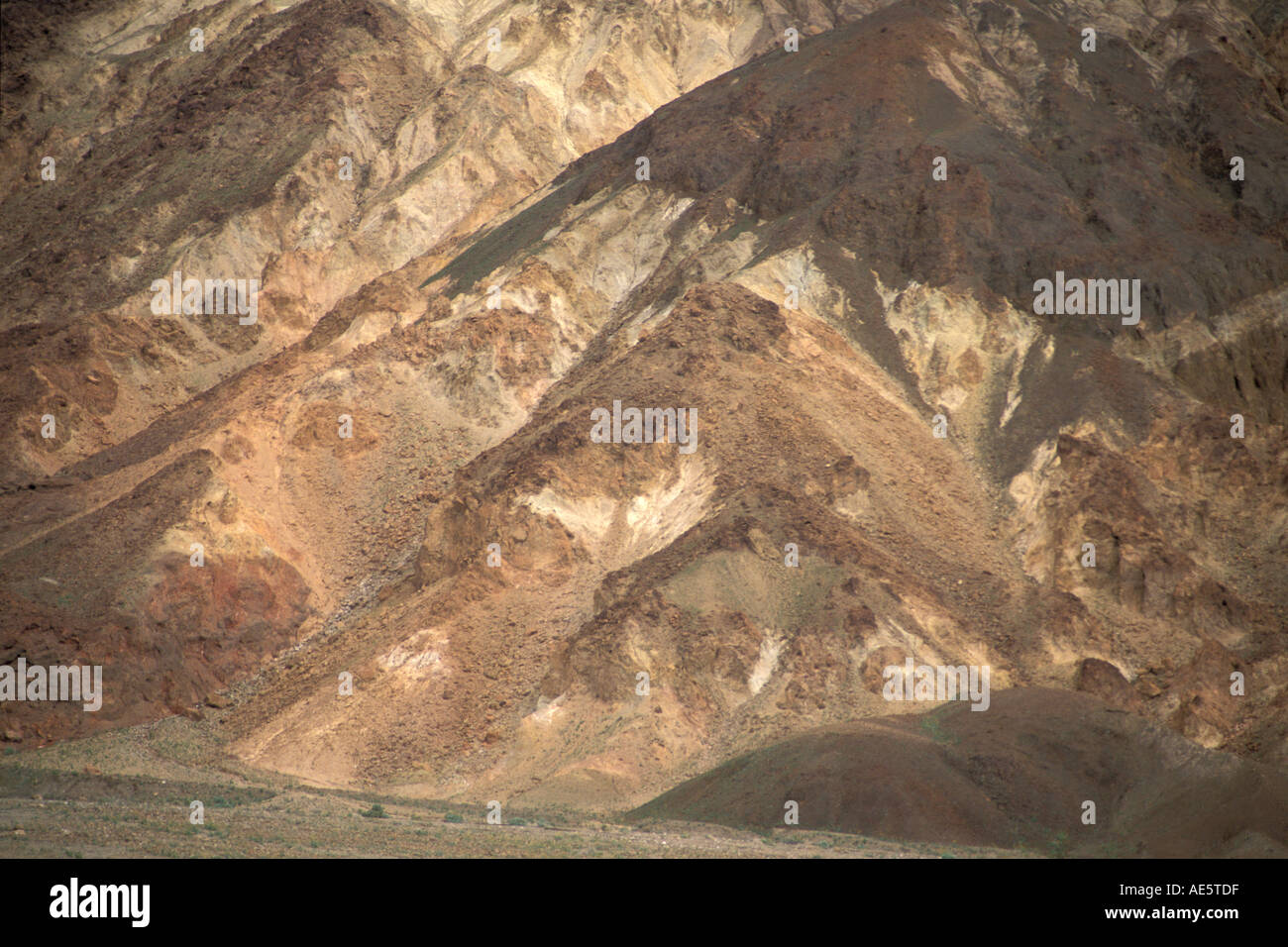Striation layers of colored rocks bands at the base of the Black ...