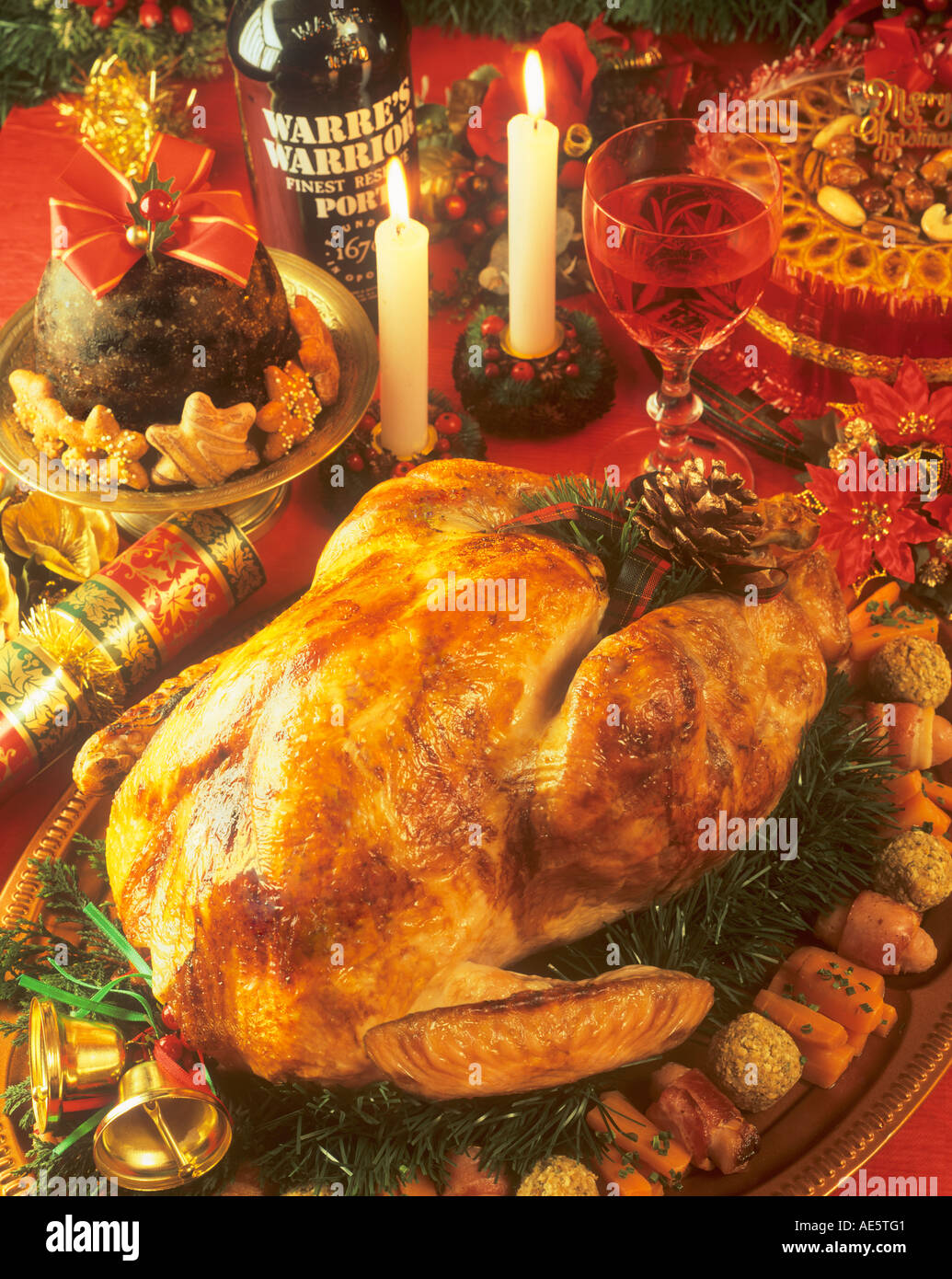 Christmas dinner turkey pudding hi-res stock photography and images - Alamy