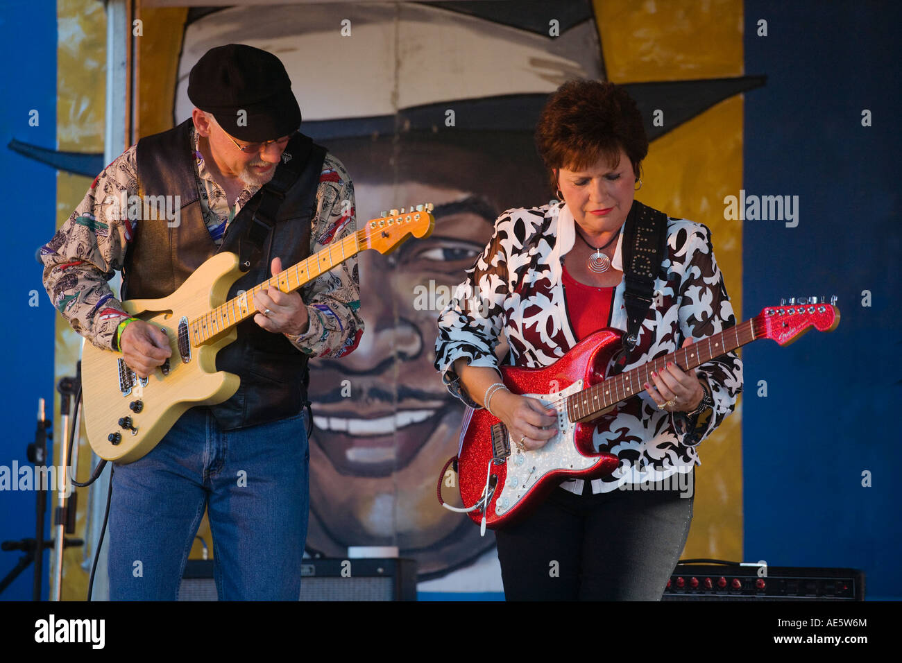 E G KIGHT plays lead guitar for her band at the MONTEREY BAY BLUES ...