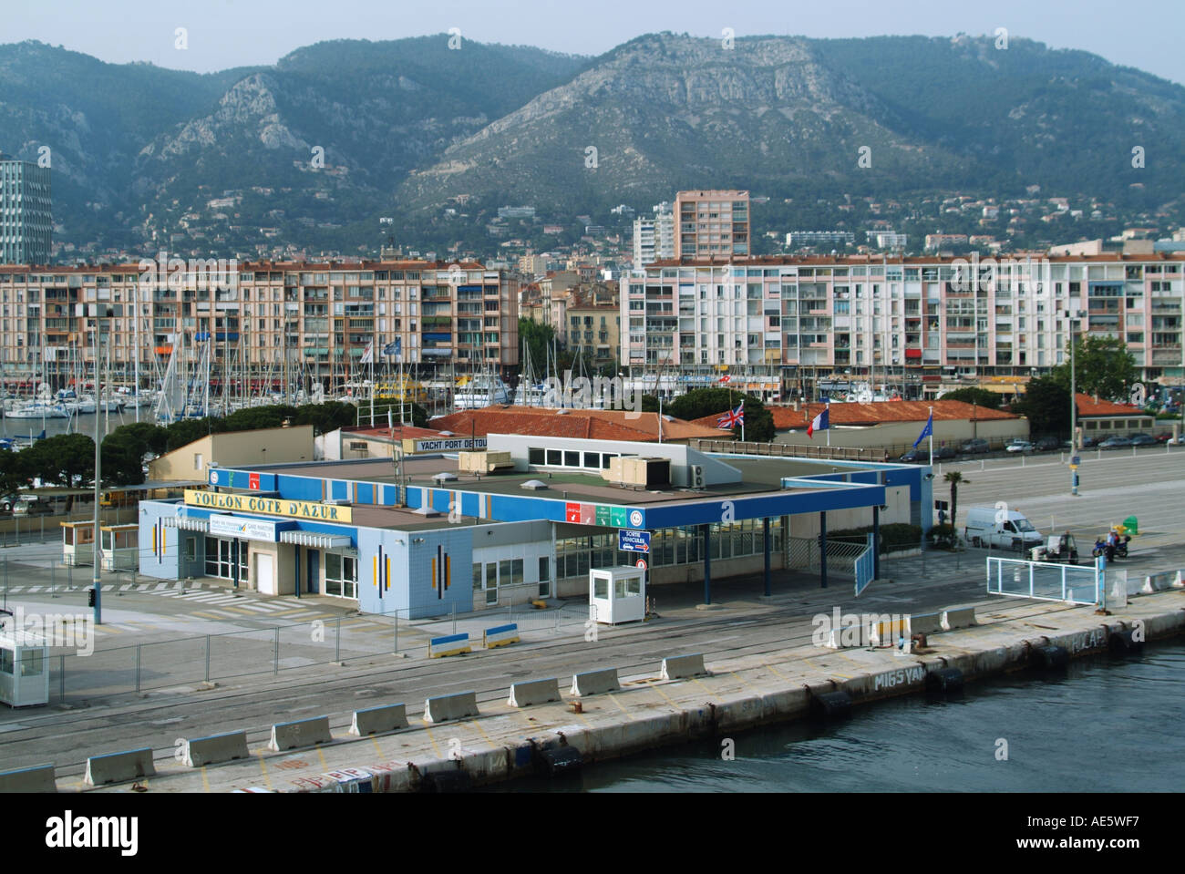 Port of Toulon ferry terminal buildings Stock Photo - Alamy
