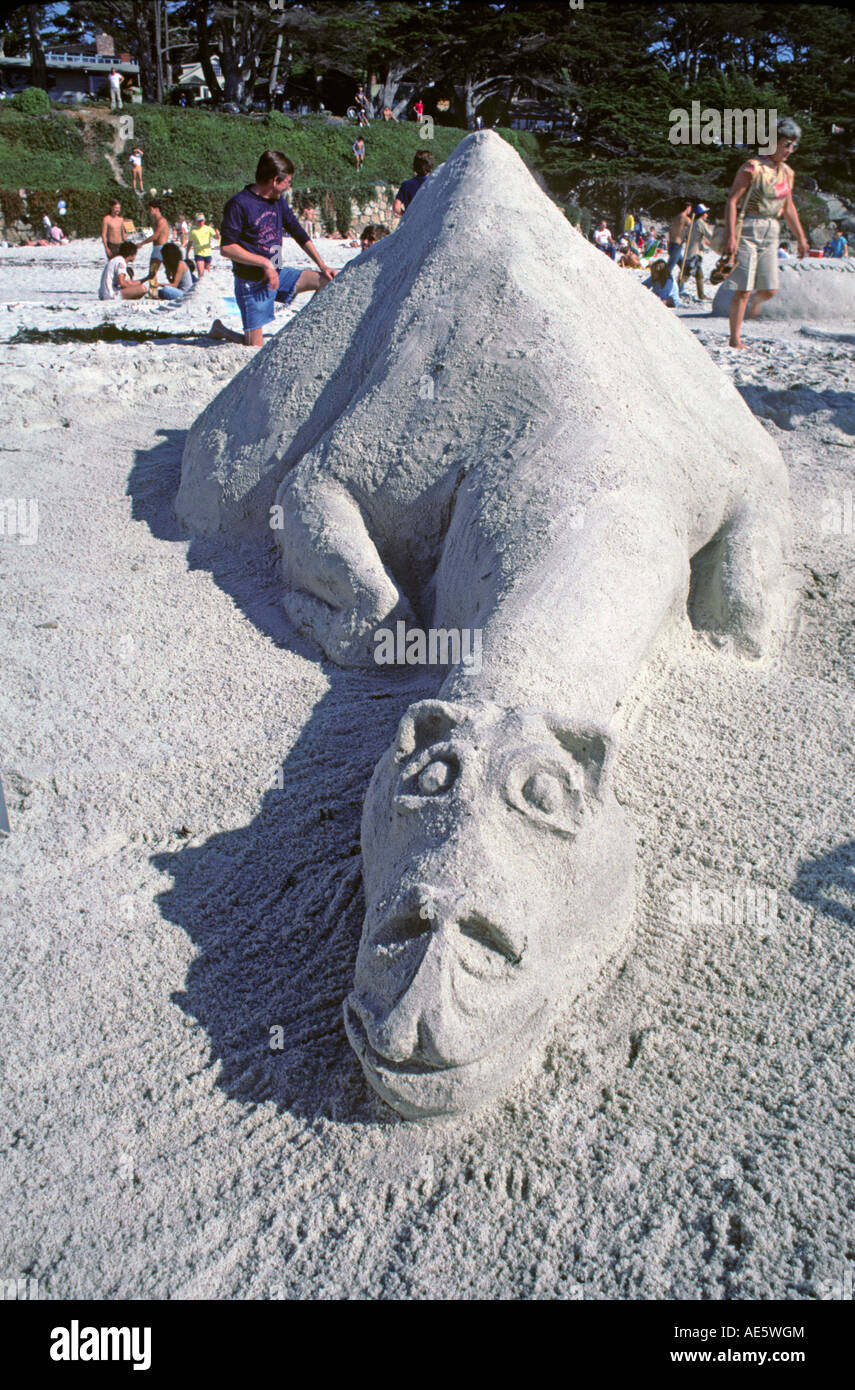 SAND CASTLE of a CAMEL at the annual contest held in CARMEL BEACH each ...