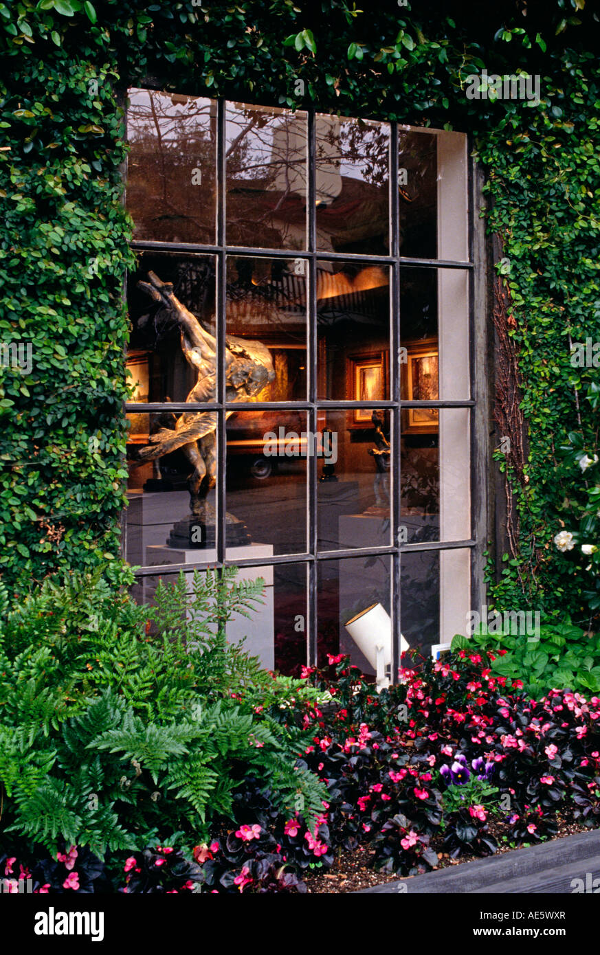 GALLERY WINDOW with sculpture on display CARMEL CALIFORNIA Stock Photo ...