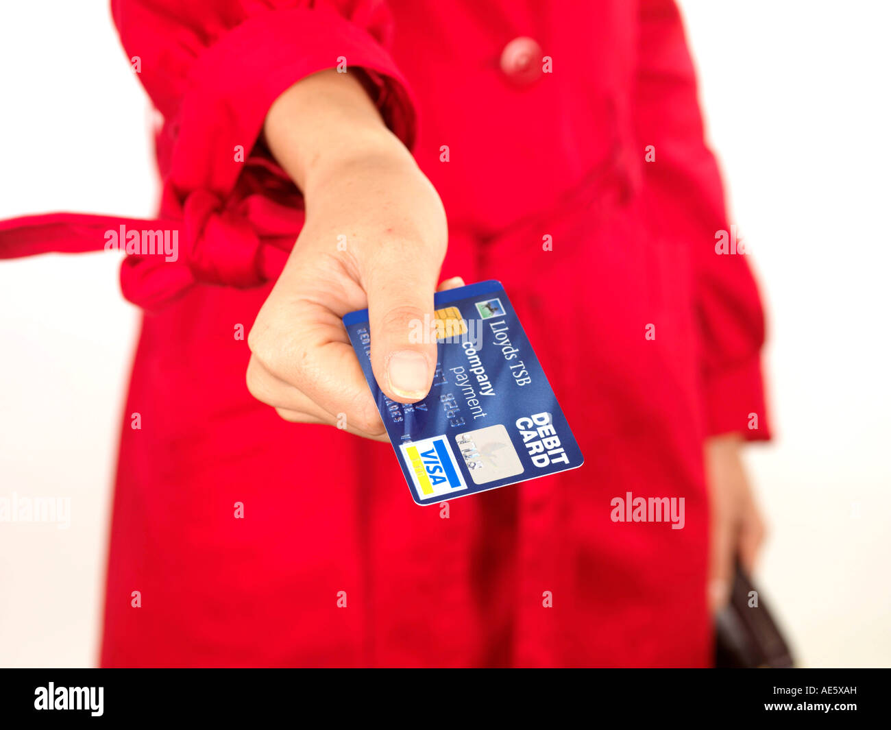 Woman Paying by Card Model Released Stock Photo - Alamy