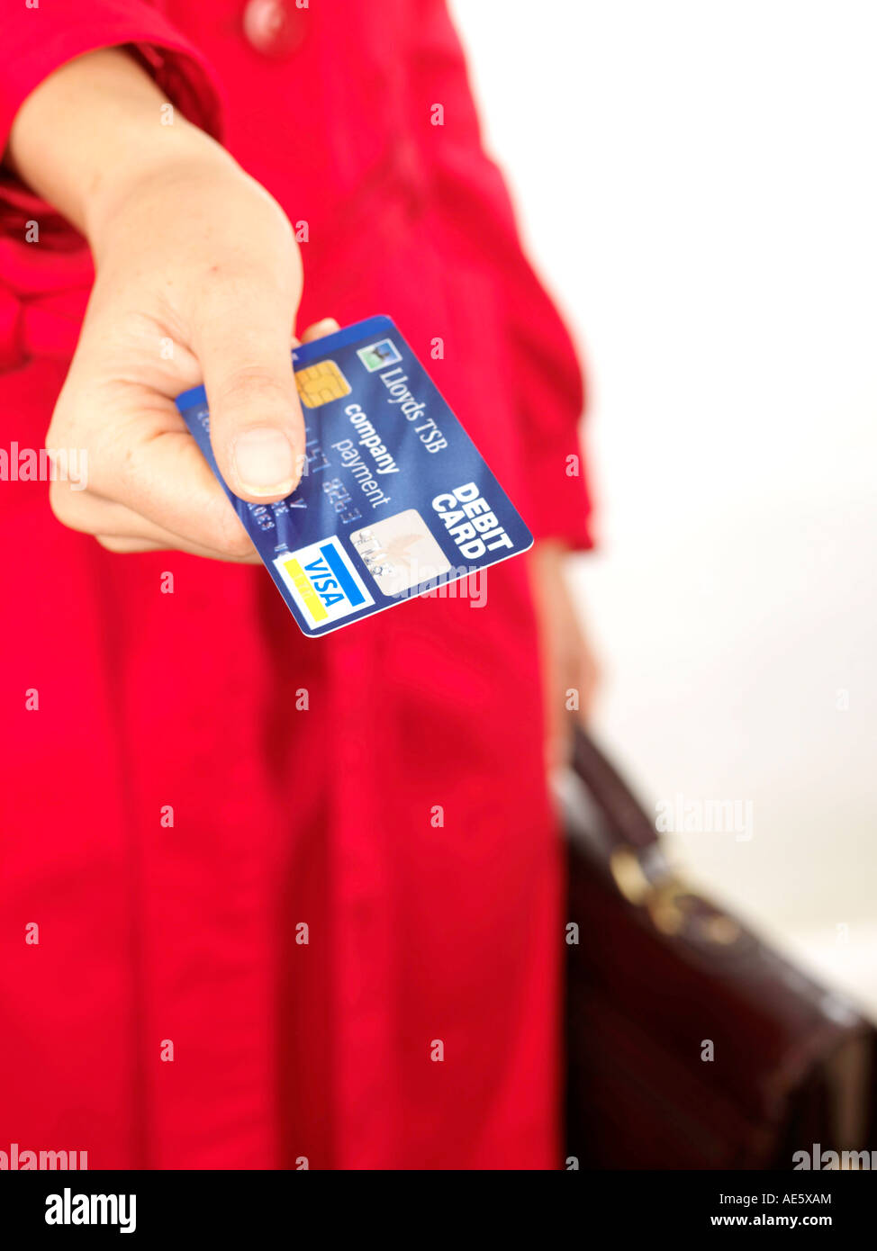 Woman Paying by Card Model Released Stock Photo - Alamy
