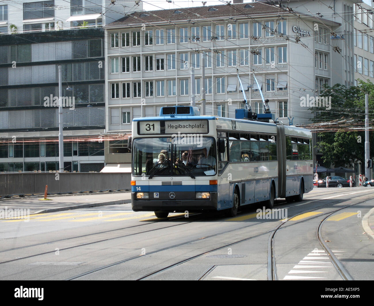Zurich Trolleybus Switzerland Stock Photo - Alamy