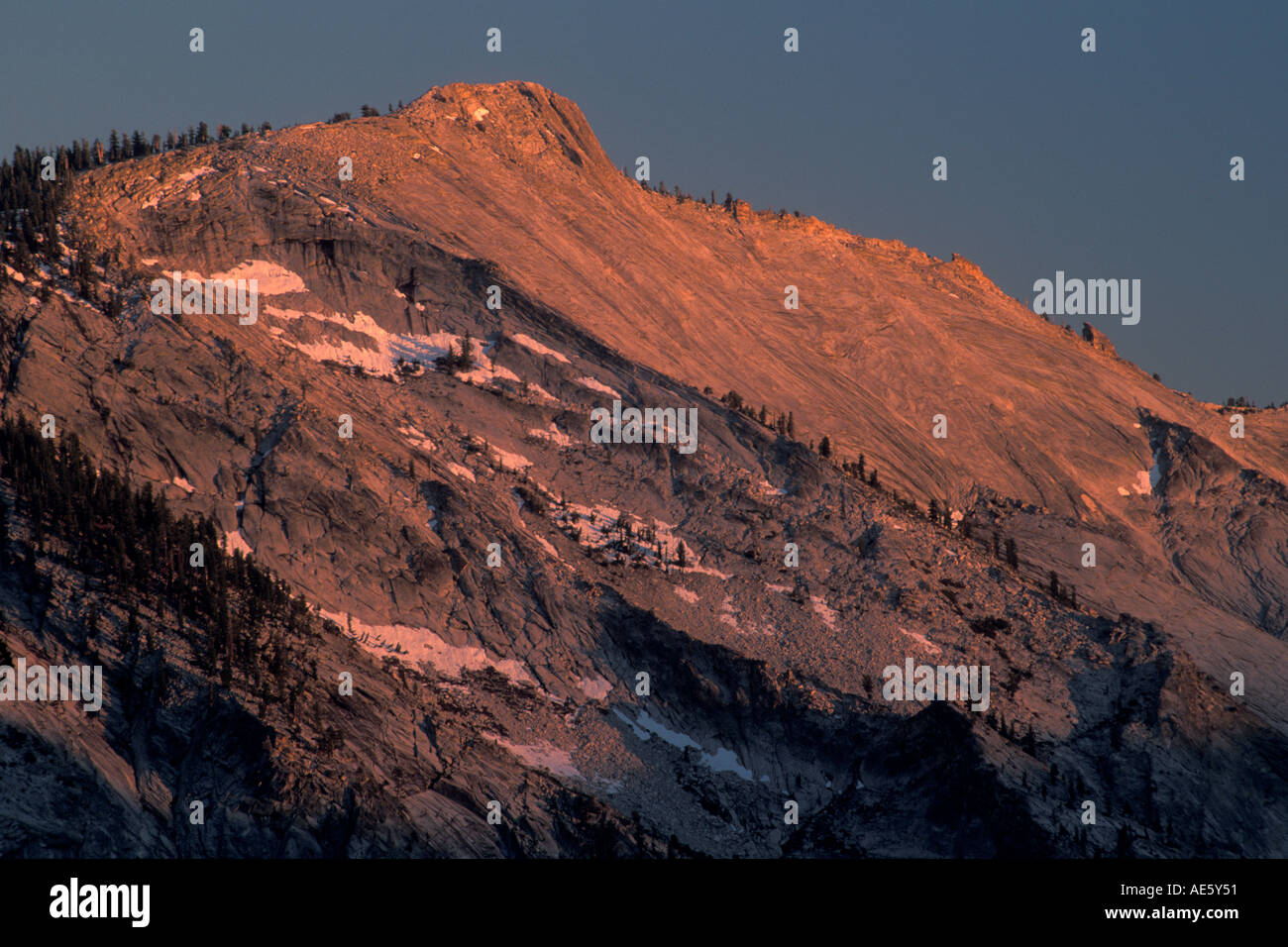 Sunset light on Clouds Rest from Olmsted Point Yosemite National Park ...